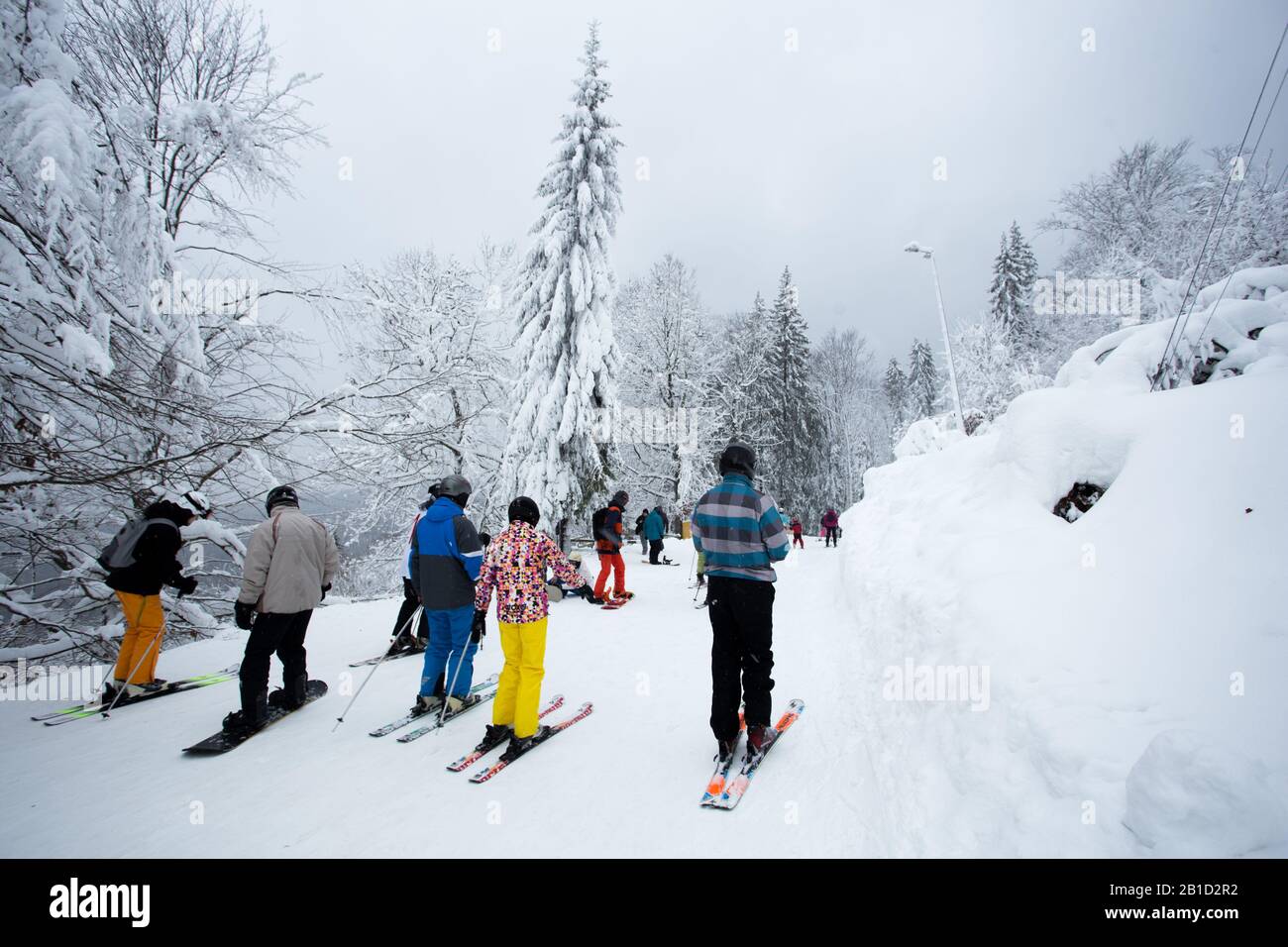 The slope of bukovel ski resort hi-res stock photography and images - Alamy