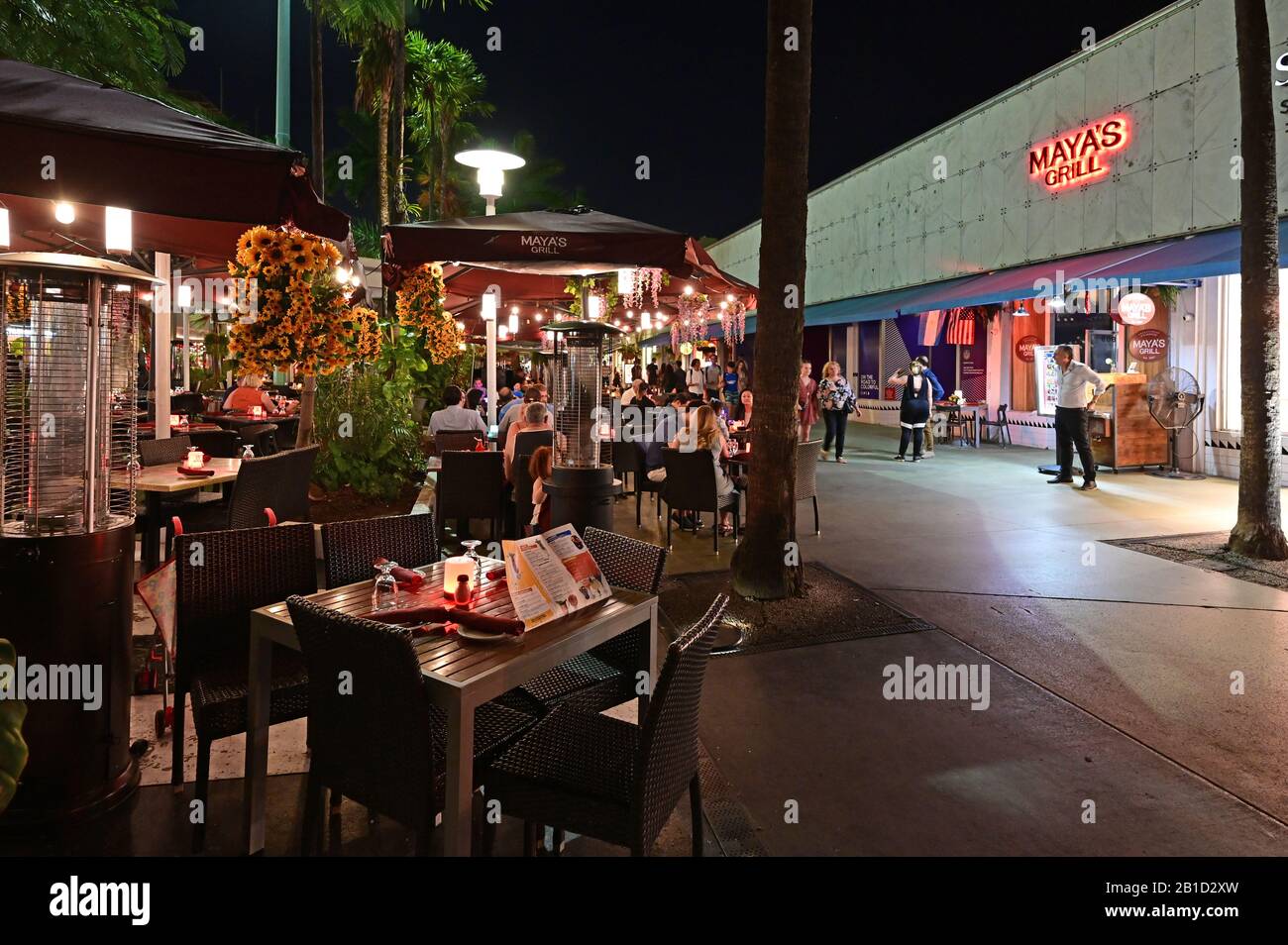 Miami Beach, Florida - February 17, 2020 - Lincoln Road Mall street ...
