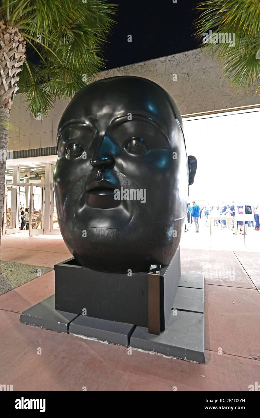 Miami Beach, Florida - February 17, 2020 - Fernando Botero sculpture on ...