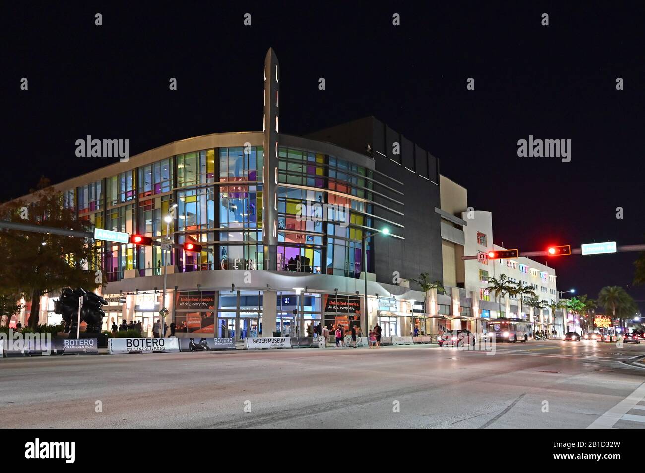 Miami Beach, Florida - February 17, 2020 - Regal South Beach cinemas on ...