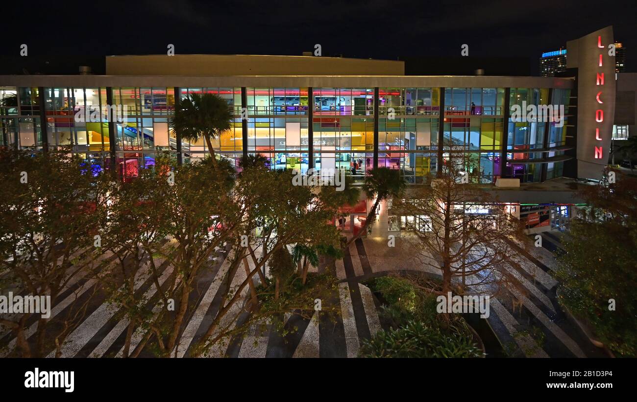 Miami Beach, Florida - February 20, 2020 - Regal South Beach cinemas on ...