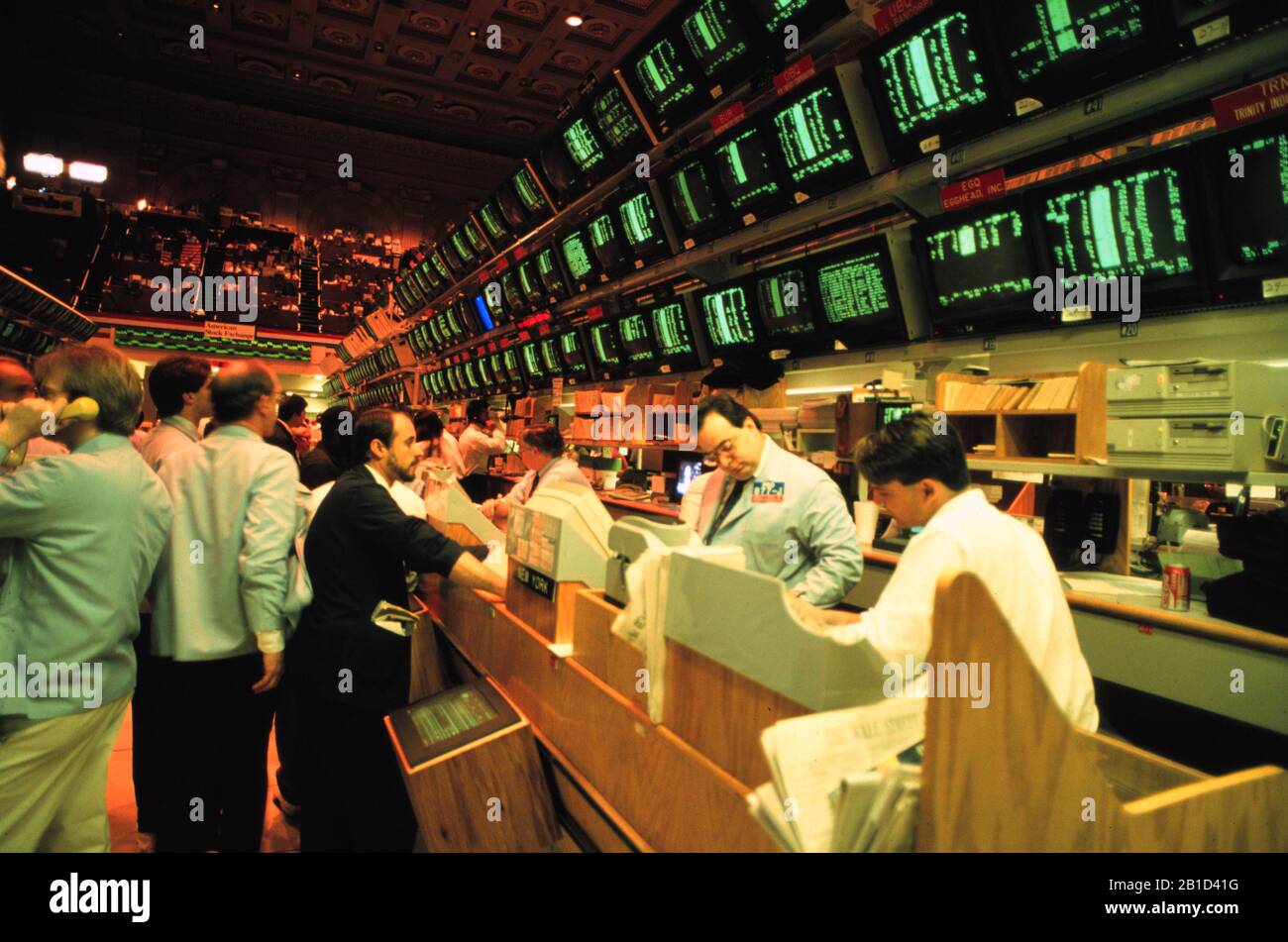 Trading floor at American Stock Exchange, NYC Stock Photo - Alamy