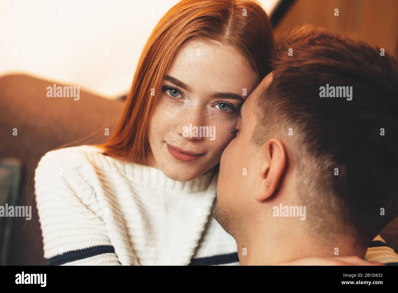 Freckles brunette hi-res stock photography and images - Alamy