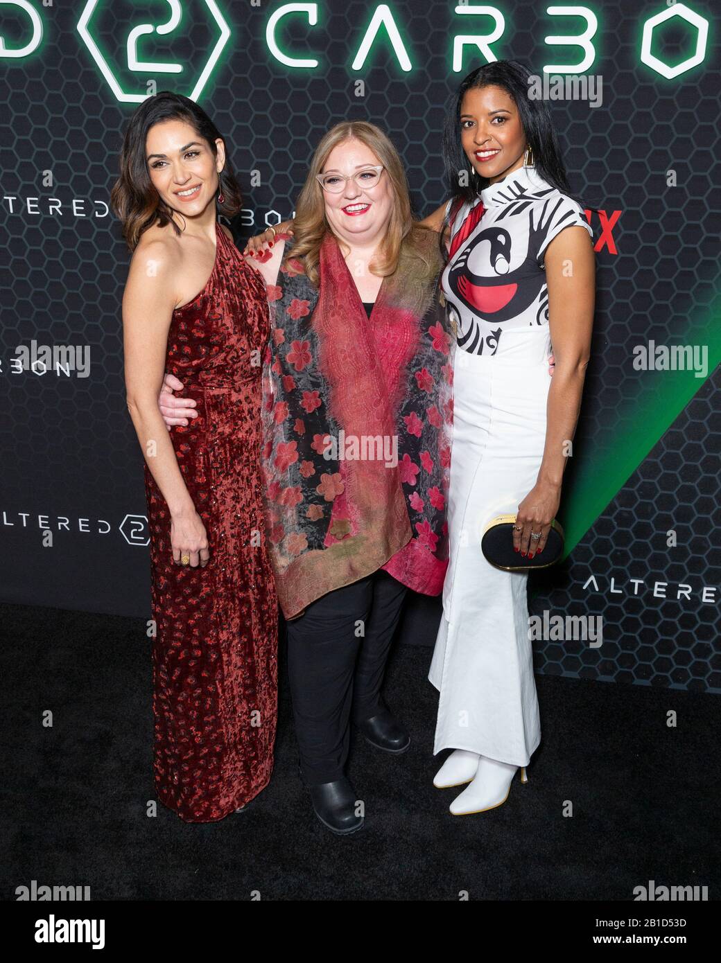 New York, NY - February 24, 2020: Lela Loren, Alison Schapker, Renee ...