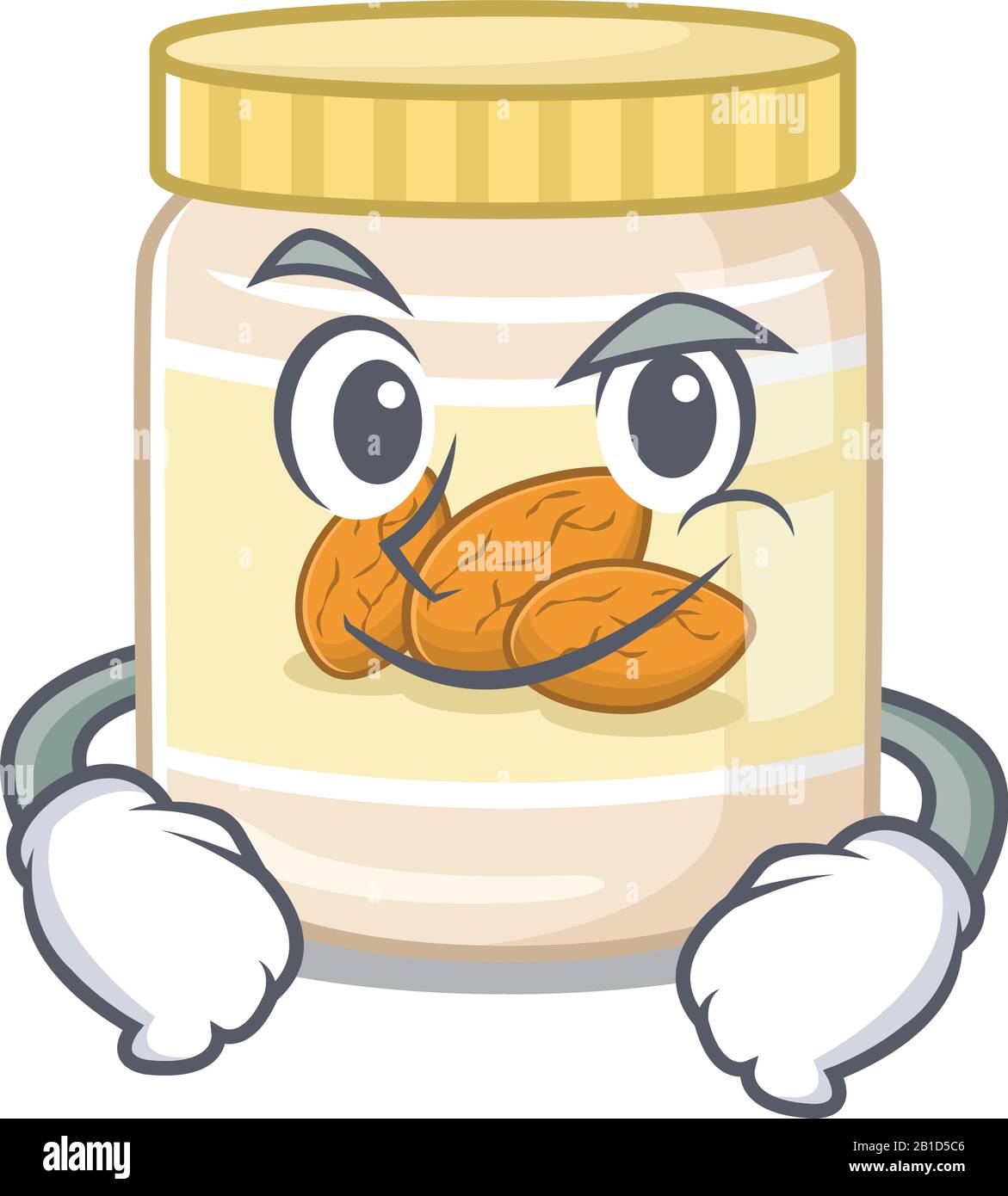 Cool almond butter mascot character with Smirking face Stock Vector ...