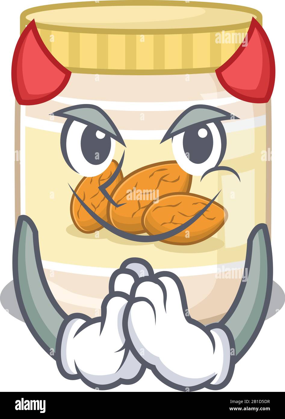 Devil almond butter Cartoon in character design Stock Vector Image ...