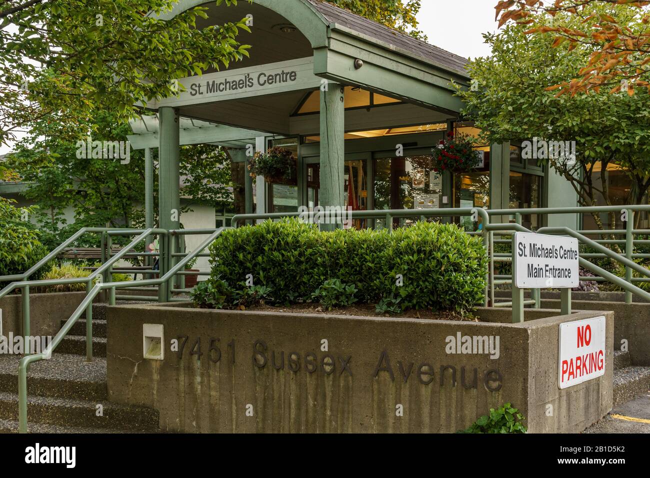 BURNABY, CANADA - JUNE 12, 2019: St. Michael's Centre street view of ...