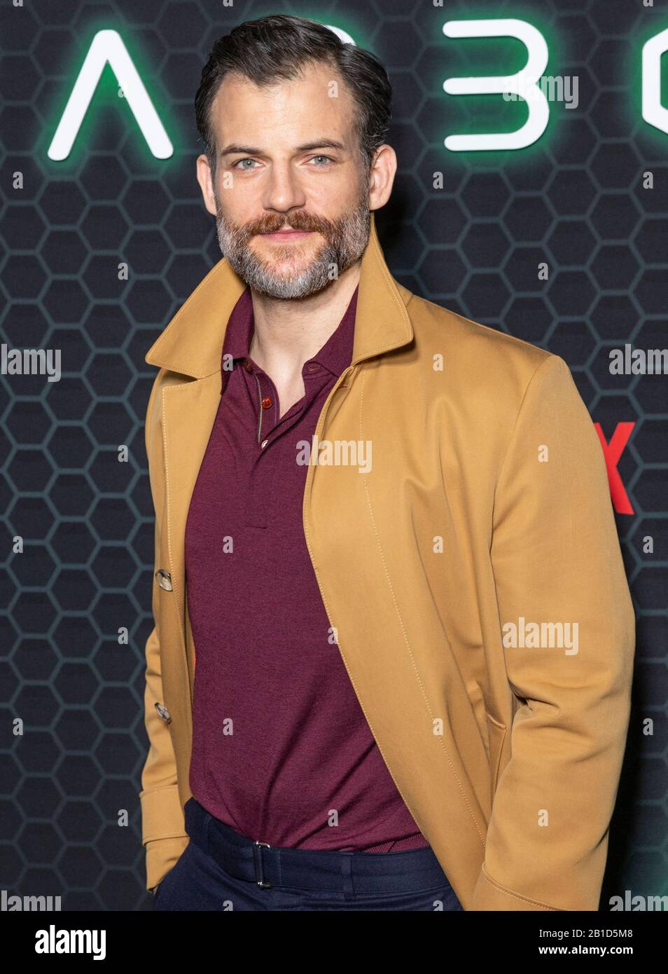 New York, NY - February 24, 2020: Torben Liebrecht attends Netflix sci ...