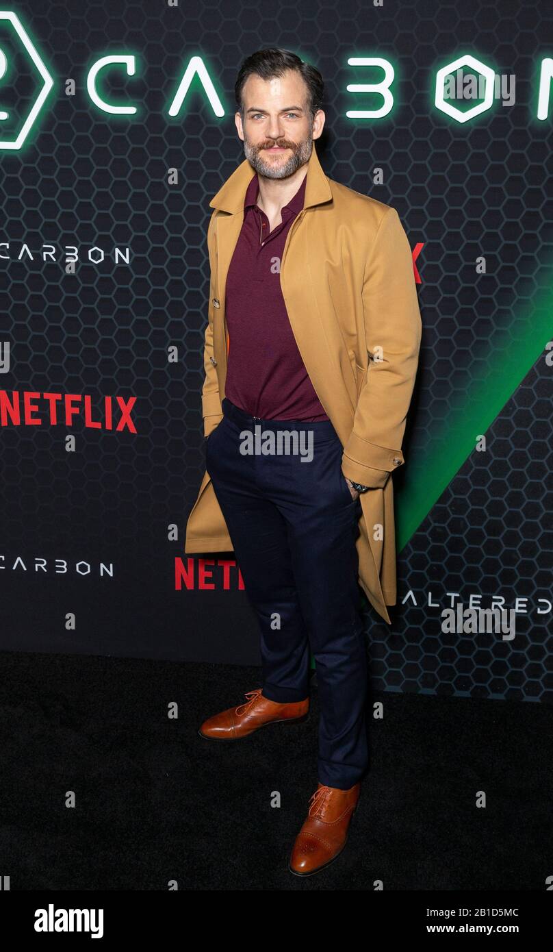 New York, NY - February 24, 2020: Torben Liebrecht attends Netflix sci ...