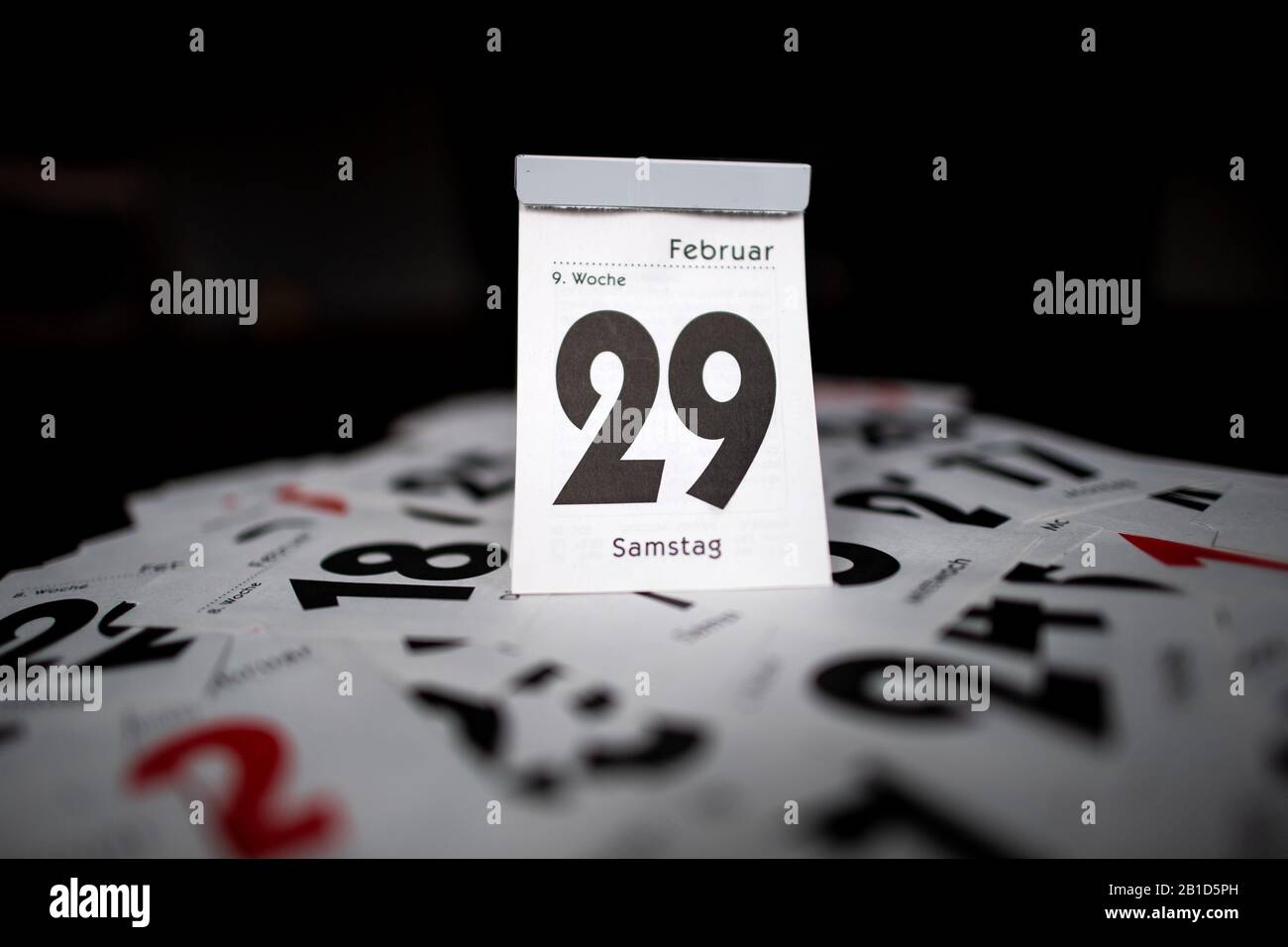 Bremen, Germany. 21st Feb, 2020. ILLUSTRATION - A calendar shows the ...
