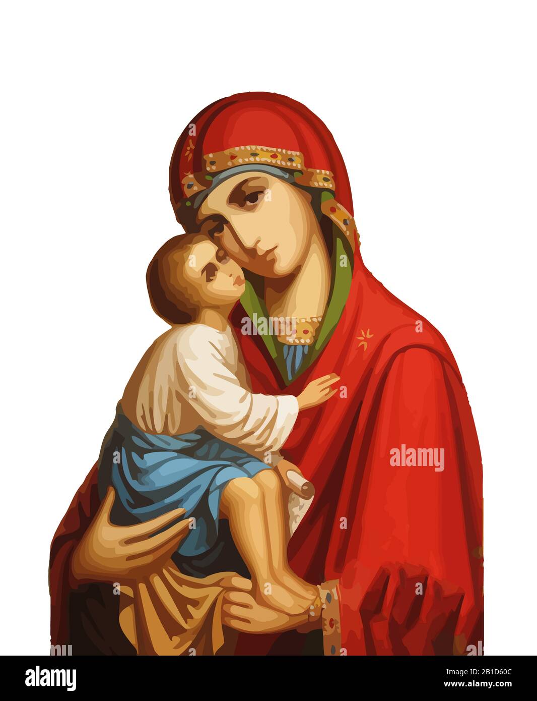 mary nazareth orthodox illustration church baby jesus theotokos white ...