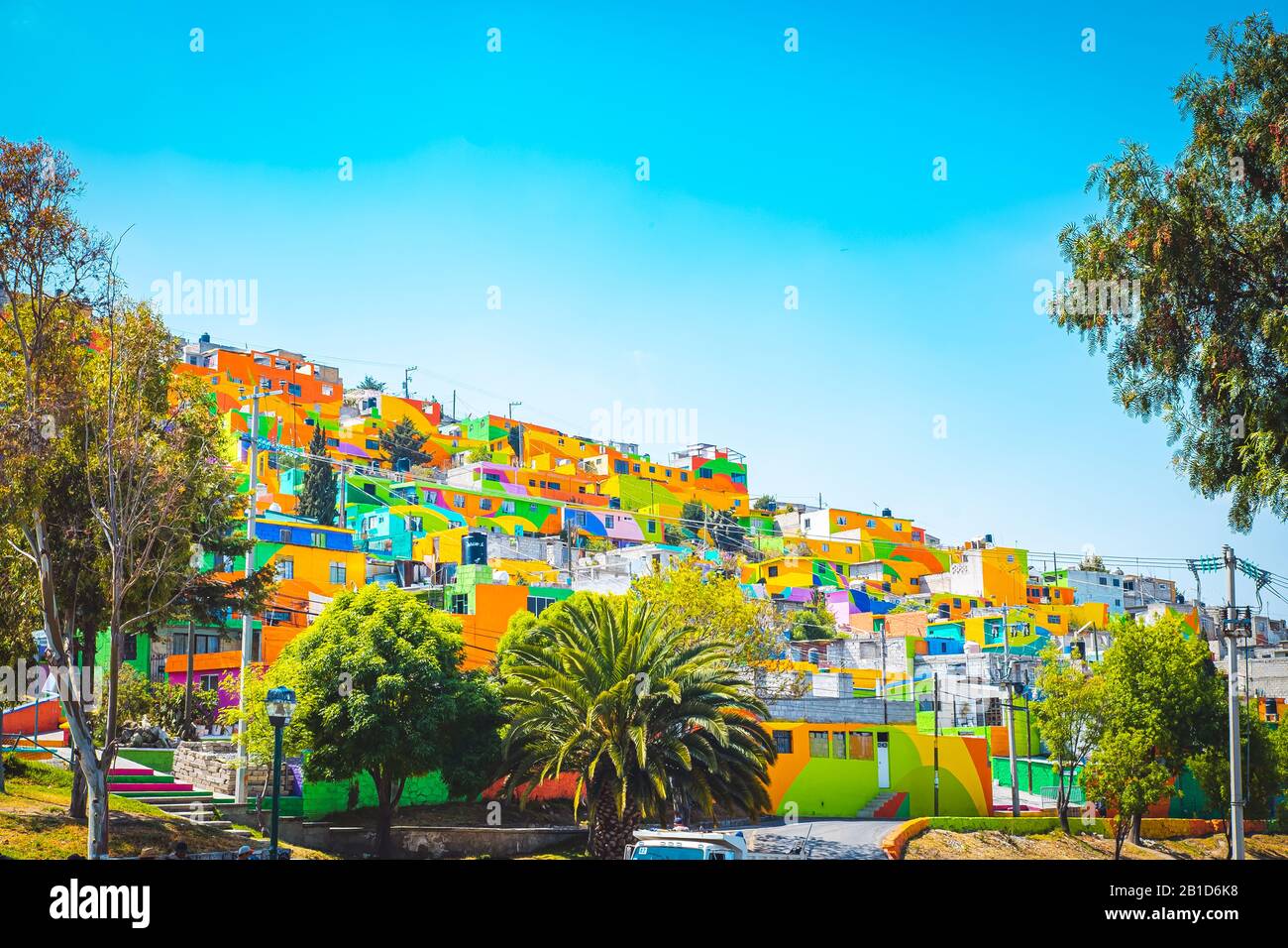 Colorful Town in Pachuca de Soto, Mexico Stock Photo - Alamy