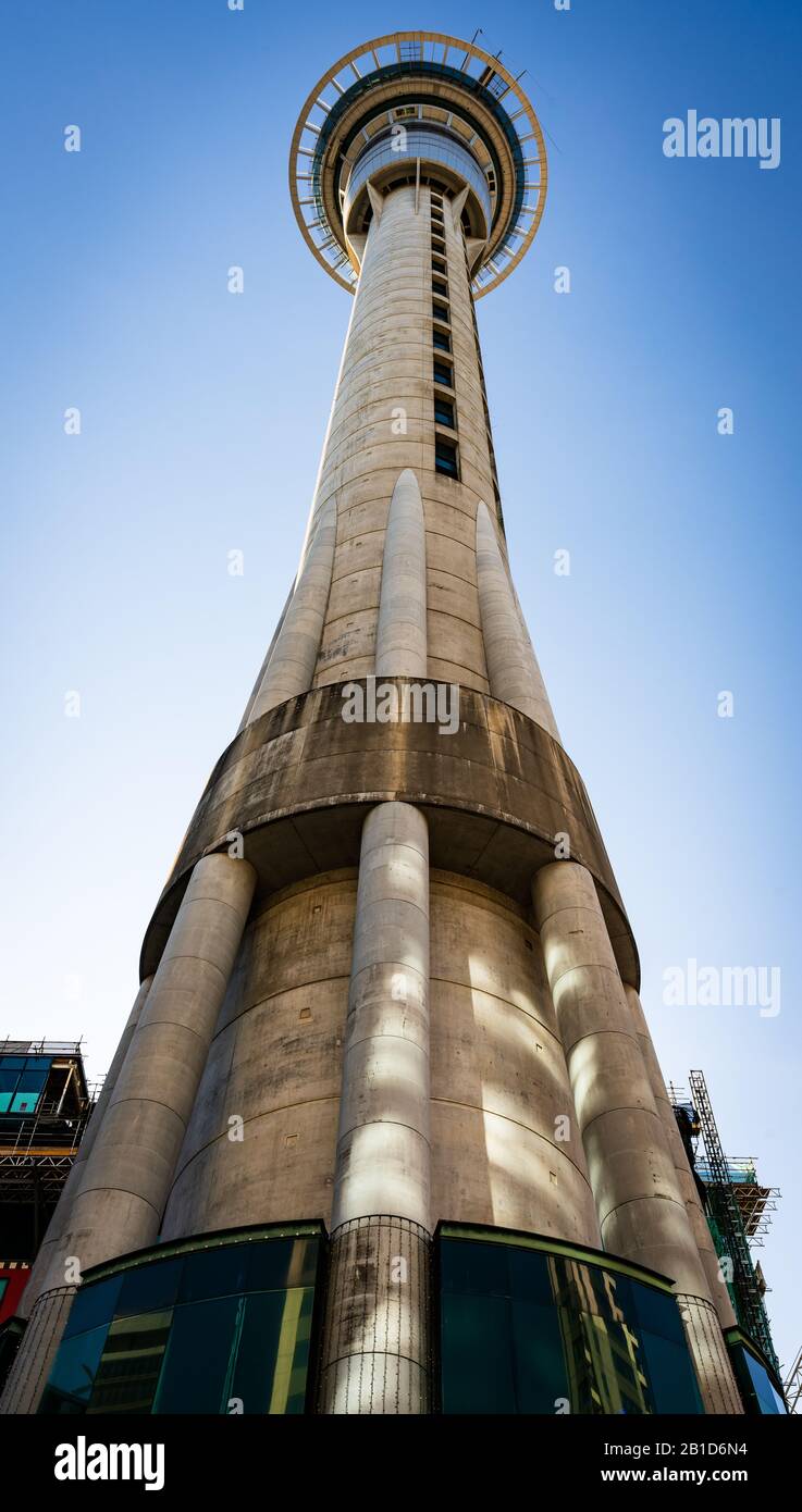 movin to the Skyscraper, Skytower. looking from down up hte peak of the ...