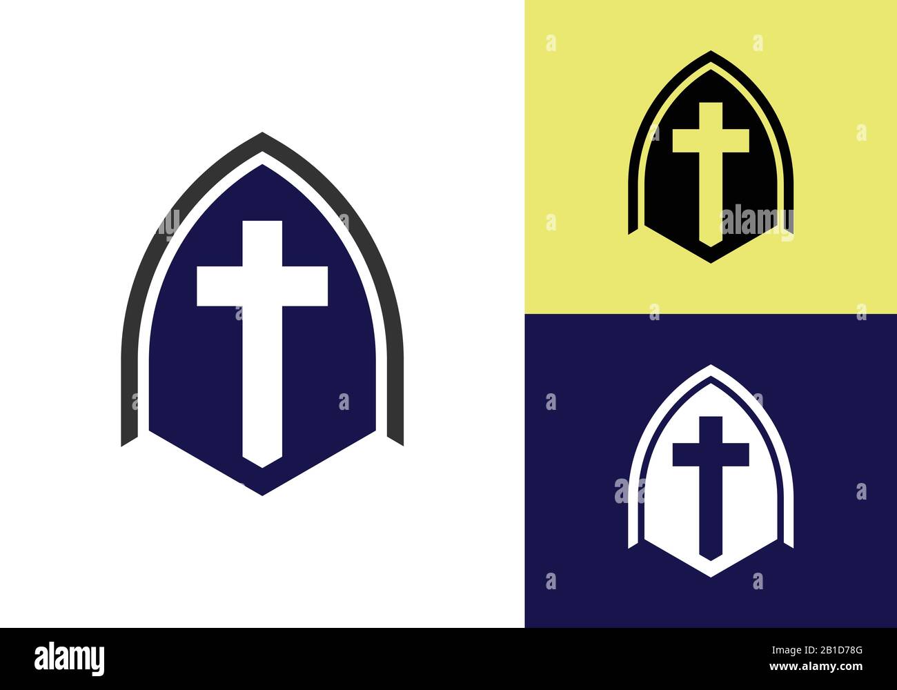 Church logo. Christian sign symbols. The Cross of Jesus Stock Vector ...