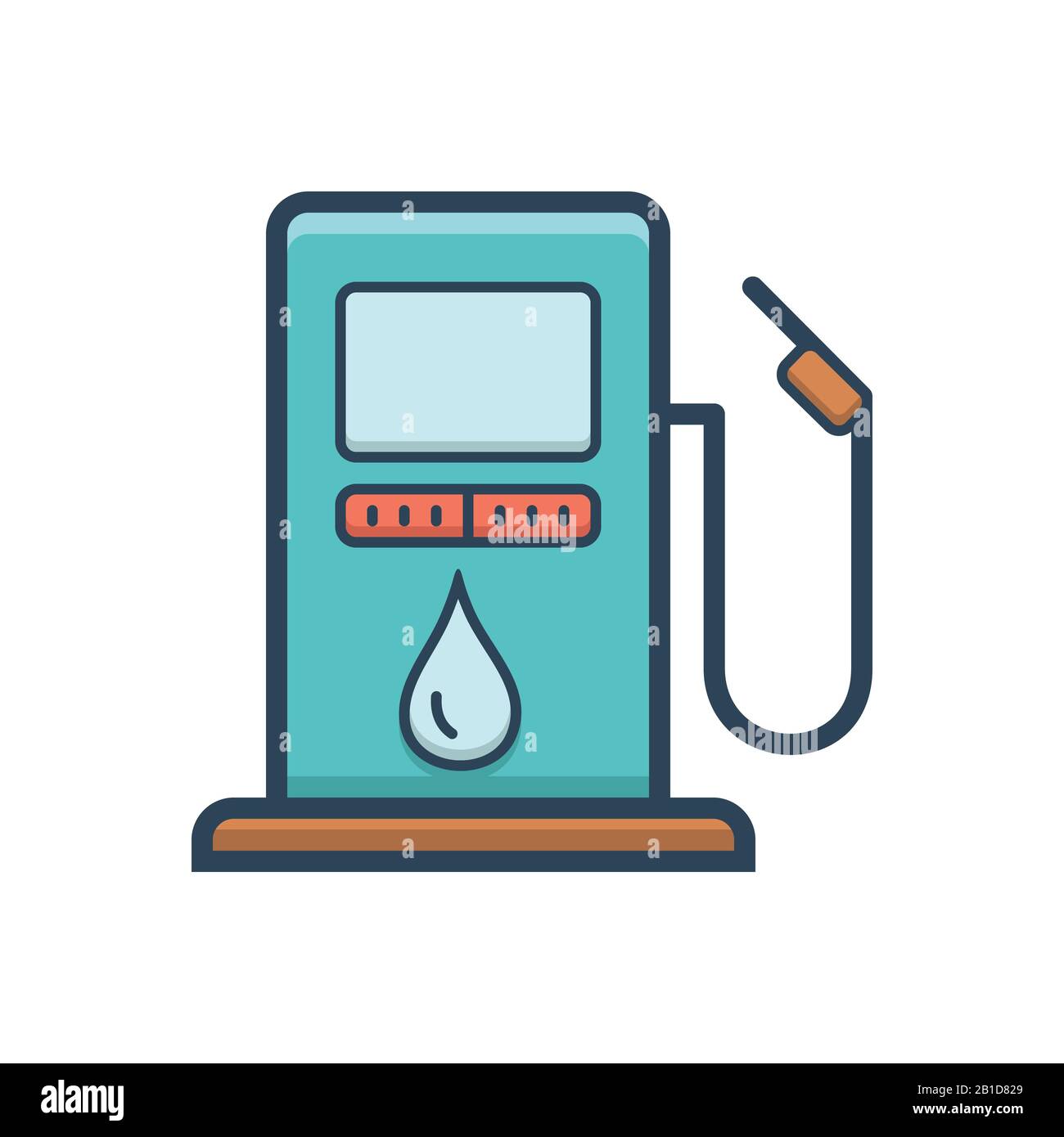 Petrol pump illustration vector Cut Out Stock Images & Pictures - Alamy