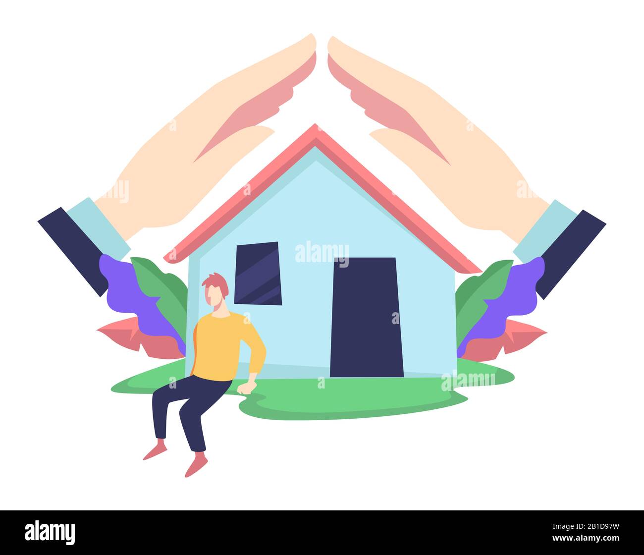 Real estate insurance, house security and home safety Stock Vector ...