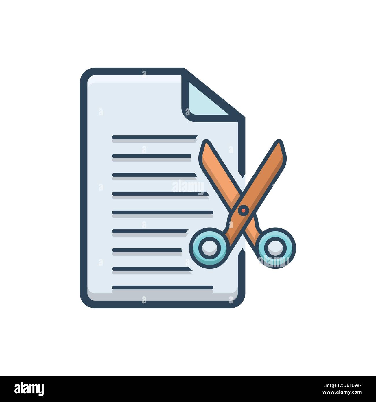 Illustration for Cut document Stock Vector Image & Art - Alamy