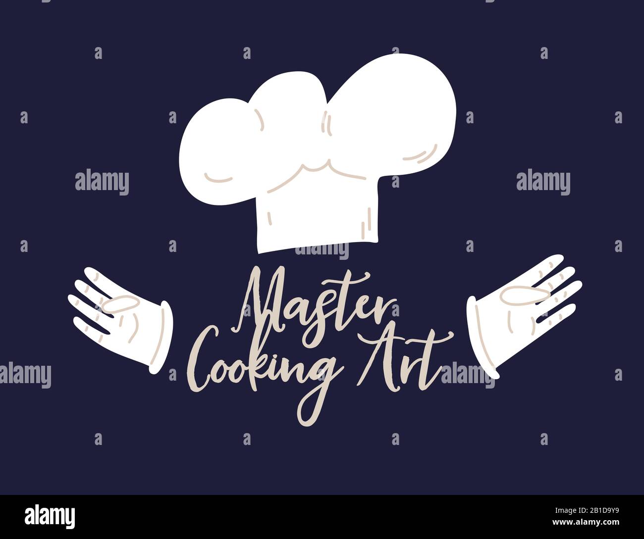 Cook concept isolated on dark background. Master Cooking Art lettering ...