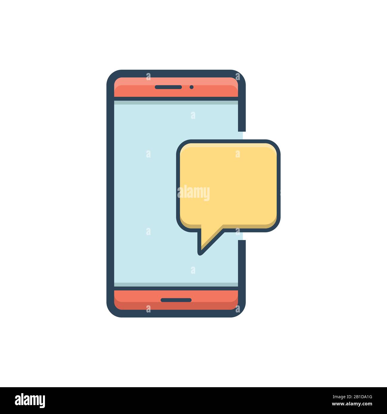 Illustration for Mobile message Stock Vector Image & Art - Alamy
