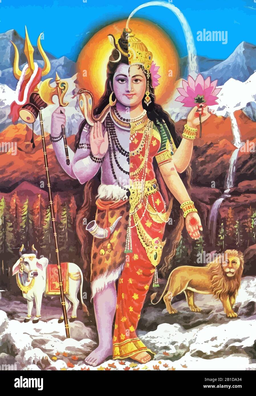 Shiva parvati bull hi-res stock photography and images - Alamy