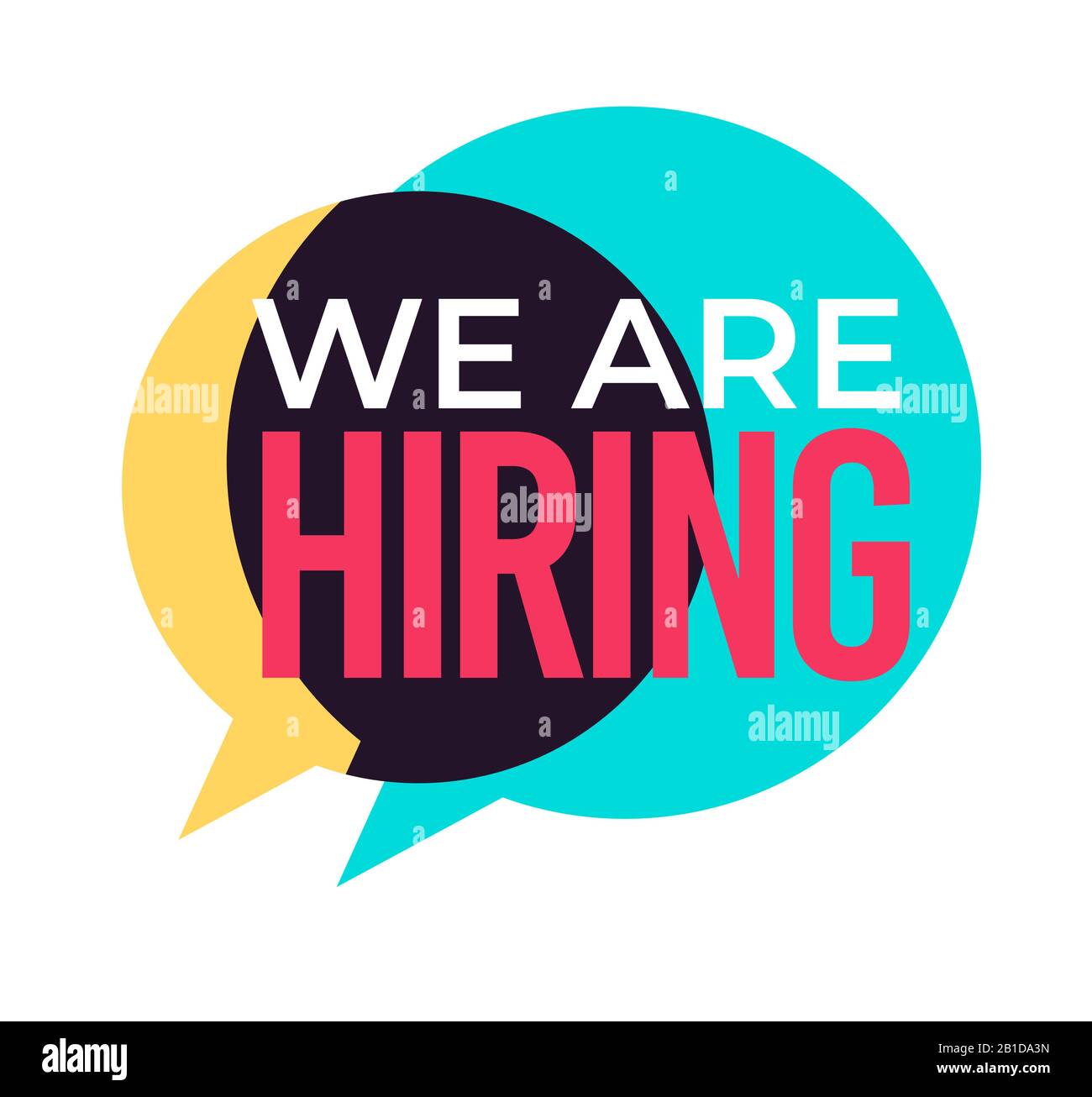 Now hiring yellow speech hi-res stock photography and images - Alamy