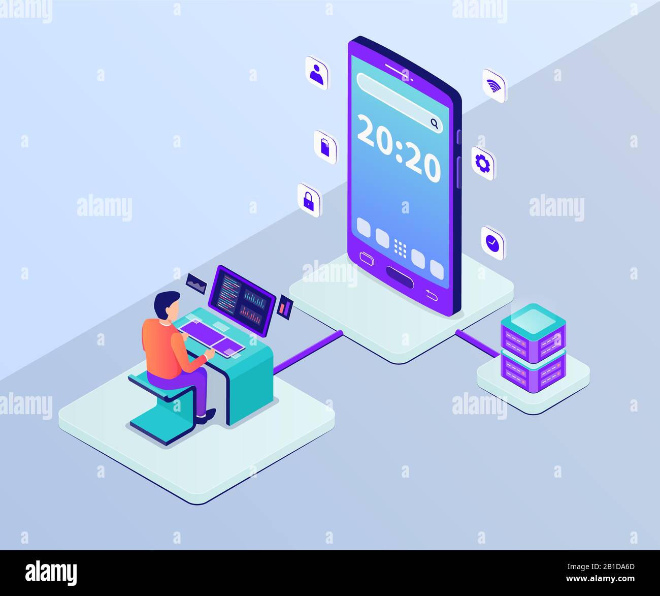 Coding and programming web concept in 3d isometric design software hi-res stock photography and ...