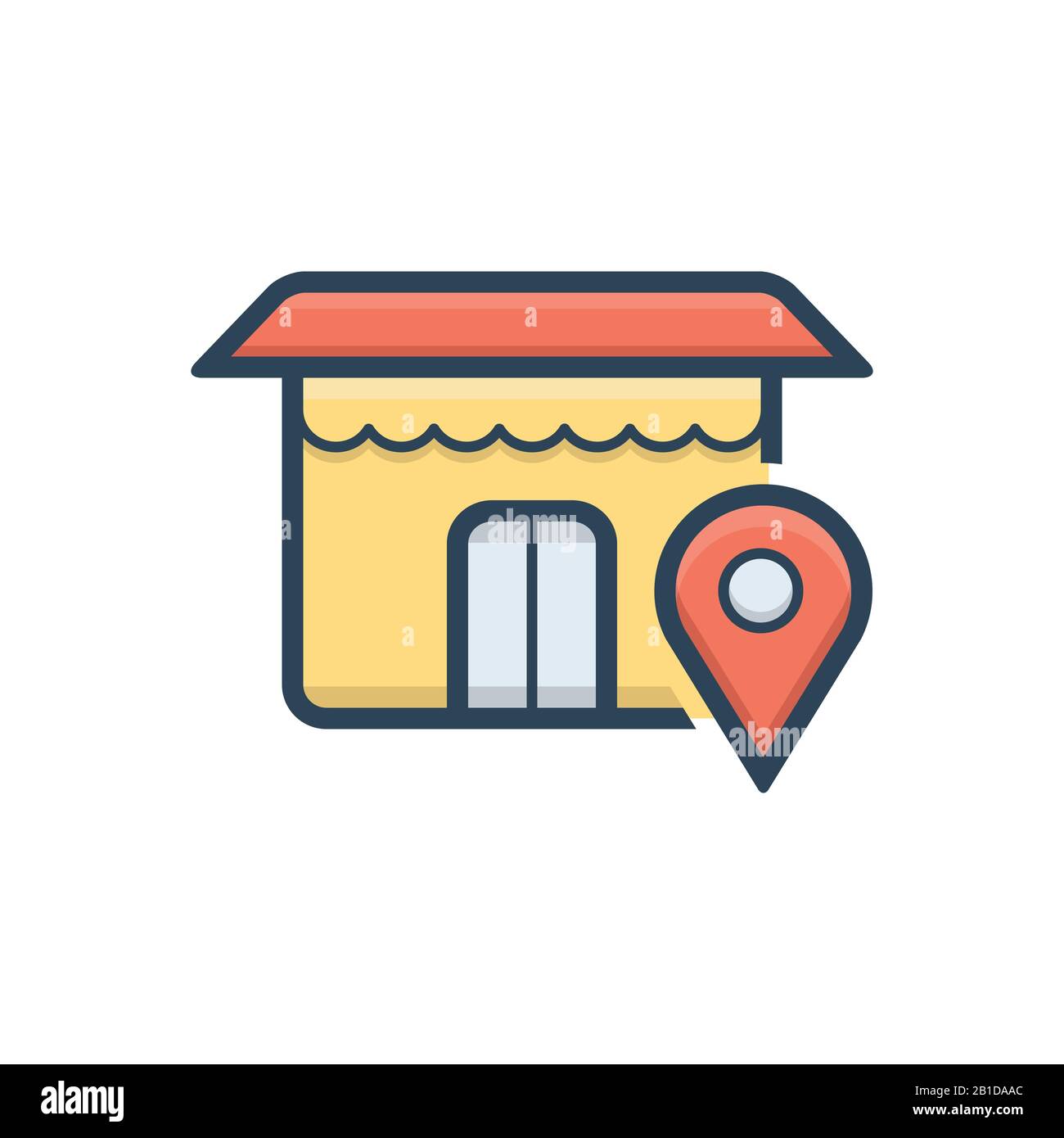 Shop location icon market hi-res stock photography and images - Alamy