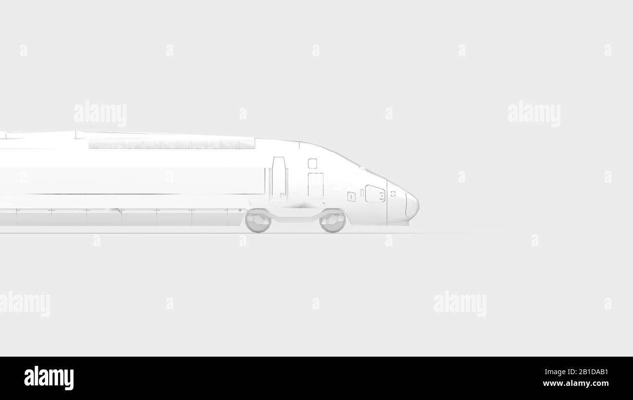 3D rednering of a computer generated model of a high speeds train Stock ...