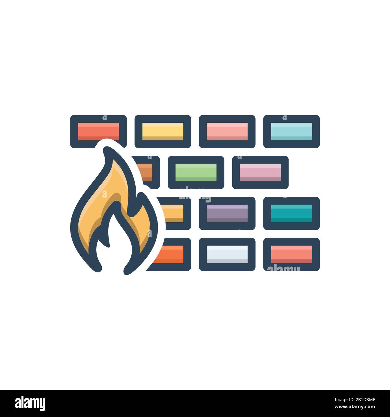 Illustration for Firewall Stock Vector Image & Art - Alamy