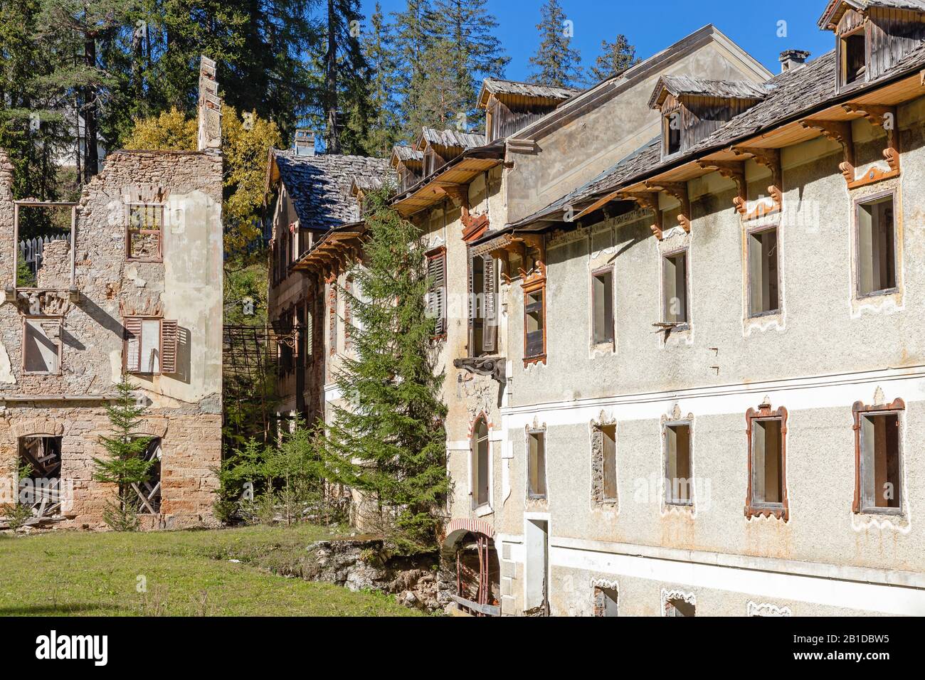 Ruins of Wildbad Innichen, South Tyrol Stock Photo - Alamy