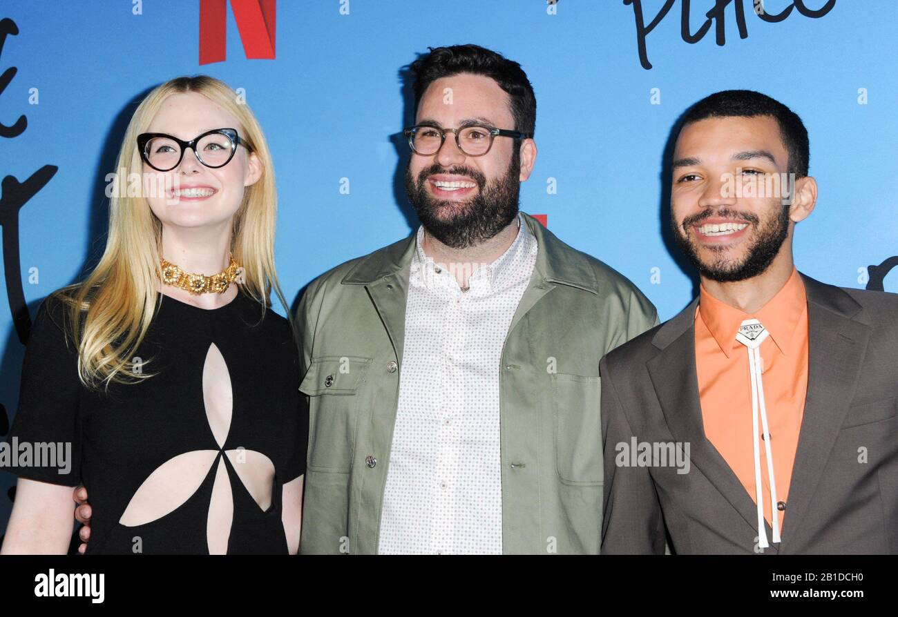 Los Angeles, CA. 24th Feb, 2020. Elle Fanning, Brett Haley, Justice ...