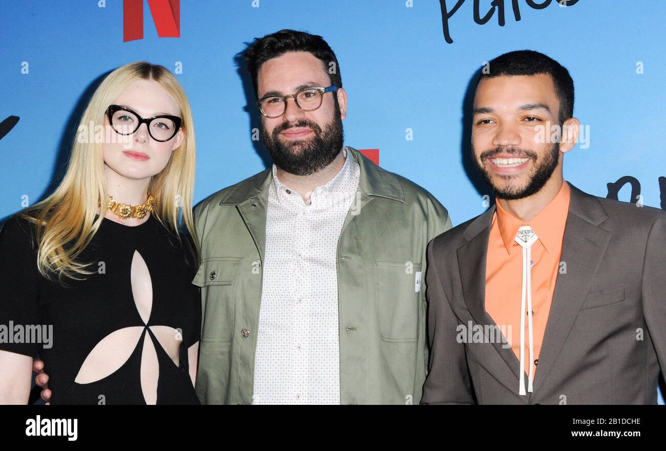 Los Angeles, CA. 24th Feb, 2020. Elle Fanning, Brett Haley, Justice ...