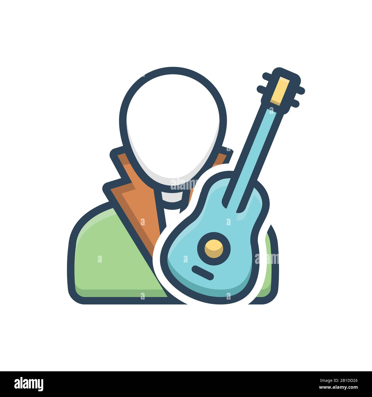 Musician man guitar sign Cut Out Stock Images & Pictures - Alamy