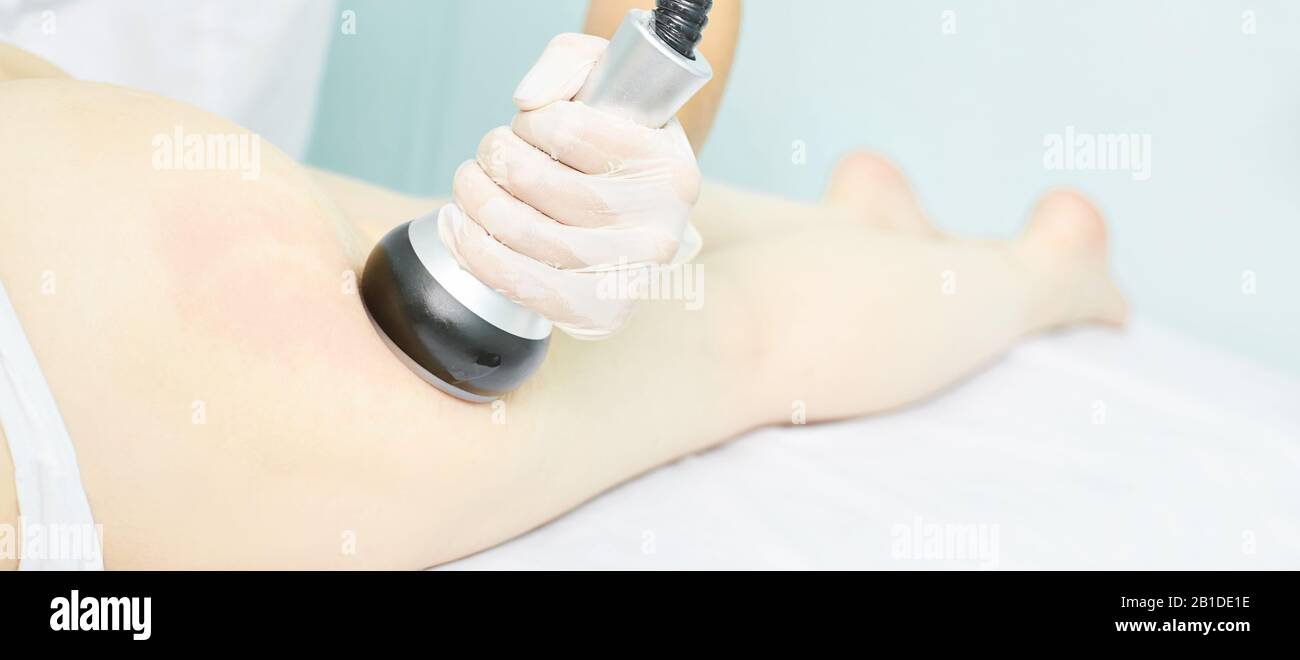 Vacuum massage device. Anti cellulite body correction treatment. Loss ...