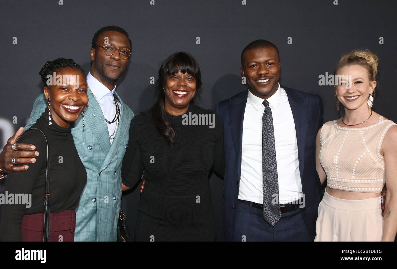 Hollywood, Ca. 24th Feb, 2020. Aldis Hodge, Edwin Hodge, Yolette ...