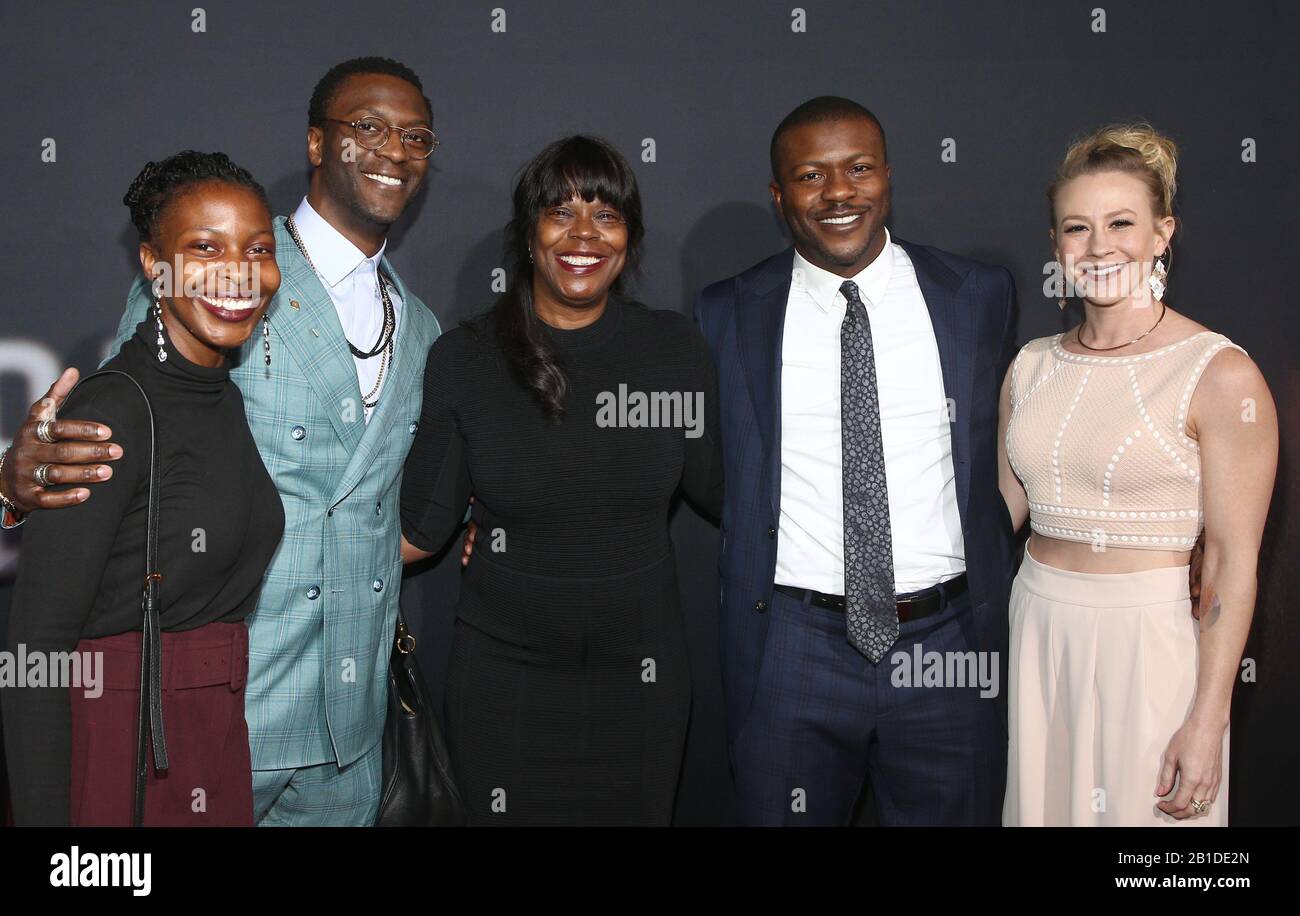 Hollywood, Ca. 24th Feb, 2020. Aldis Hodge, Edwin Hodge, Yolette ...