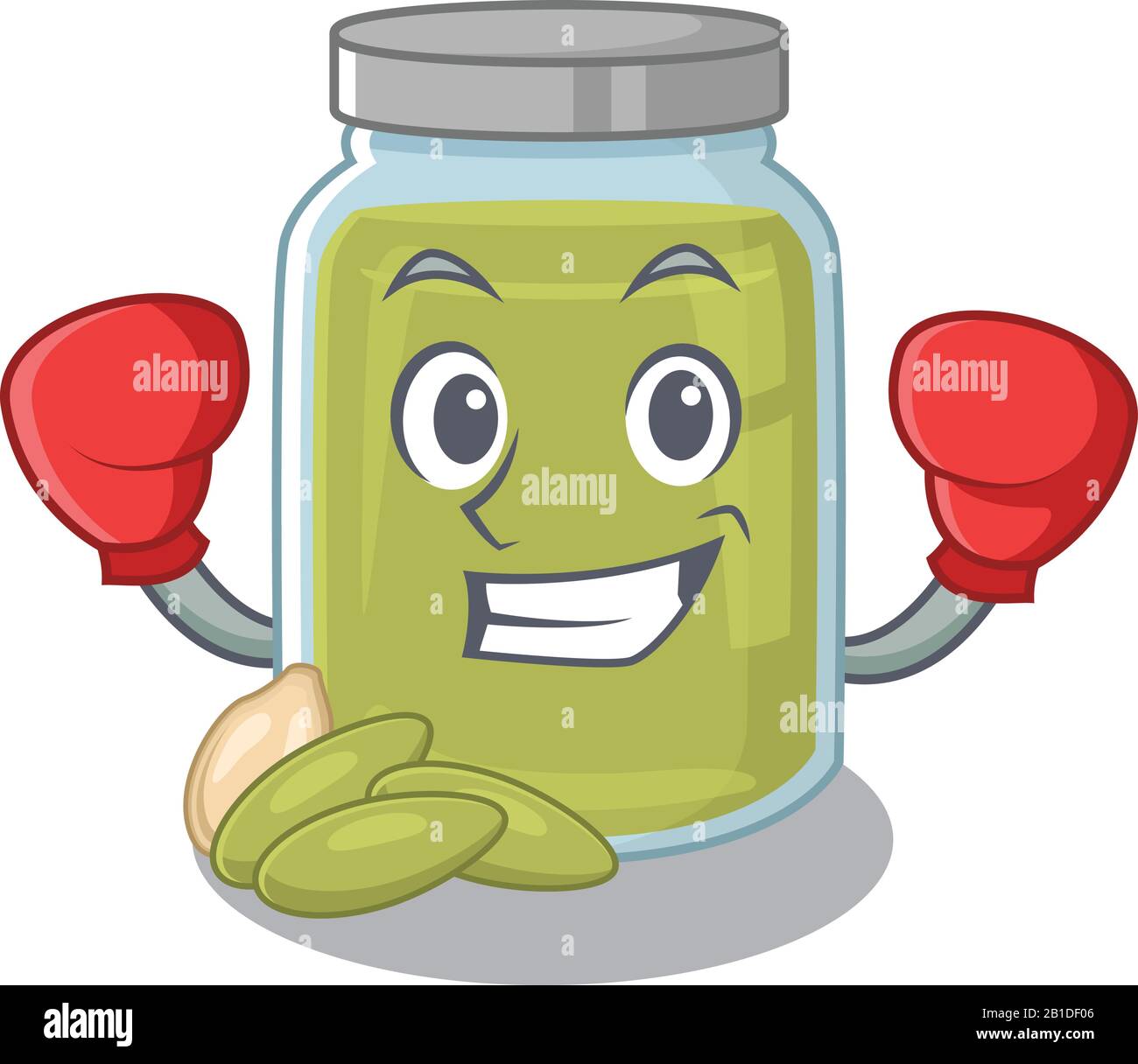 mascot character style of Sporty Boxing pumpkin seed butter Stock ...