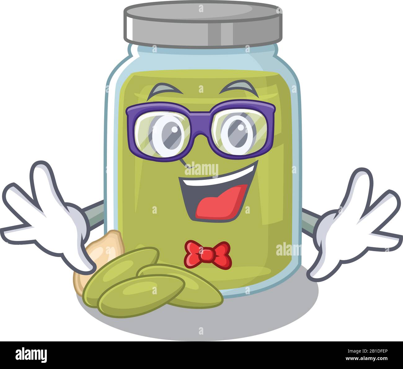 Seeds butter in glass Stock Vector Images - Alamy