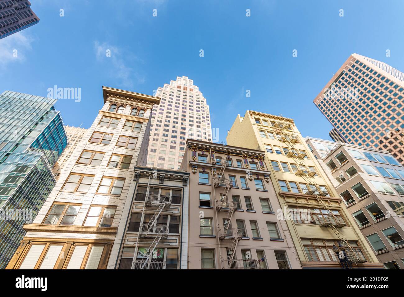 Buildings of San Francisco from street level Stock Photo - Alamy