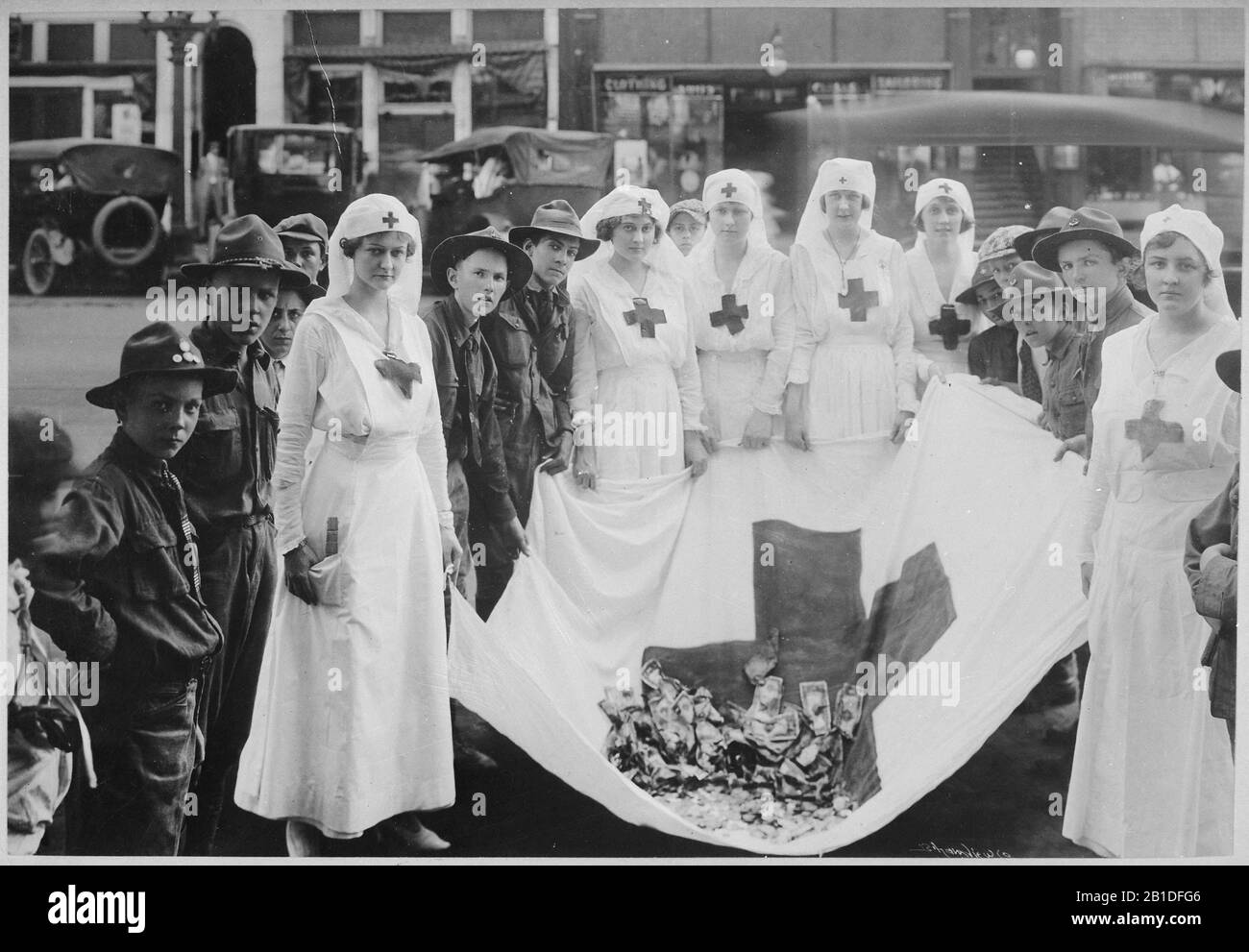 Historical red cross parade hi-res stock photography and images - Alamy