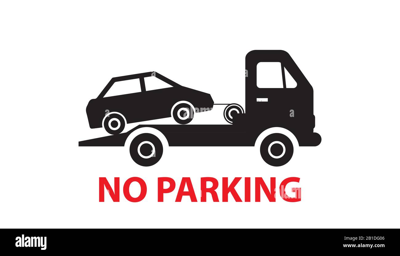 Traffic sign, No parking warning sign, tow away zone sign Stock Vector ...