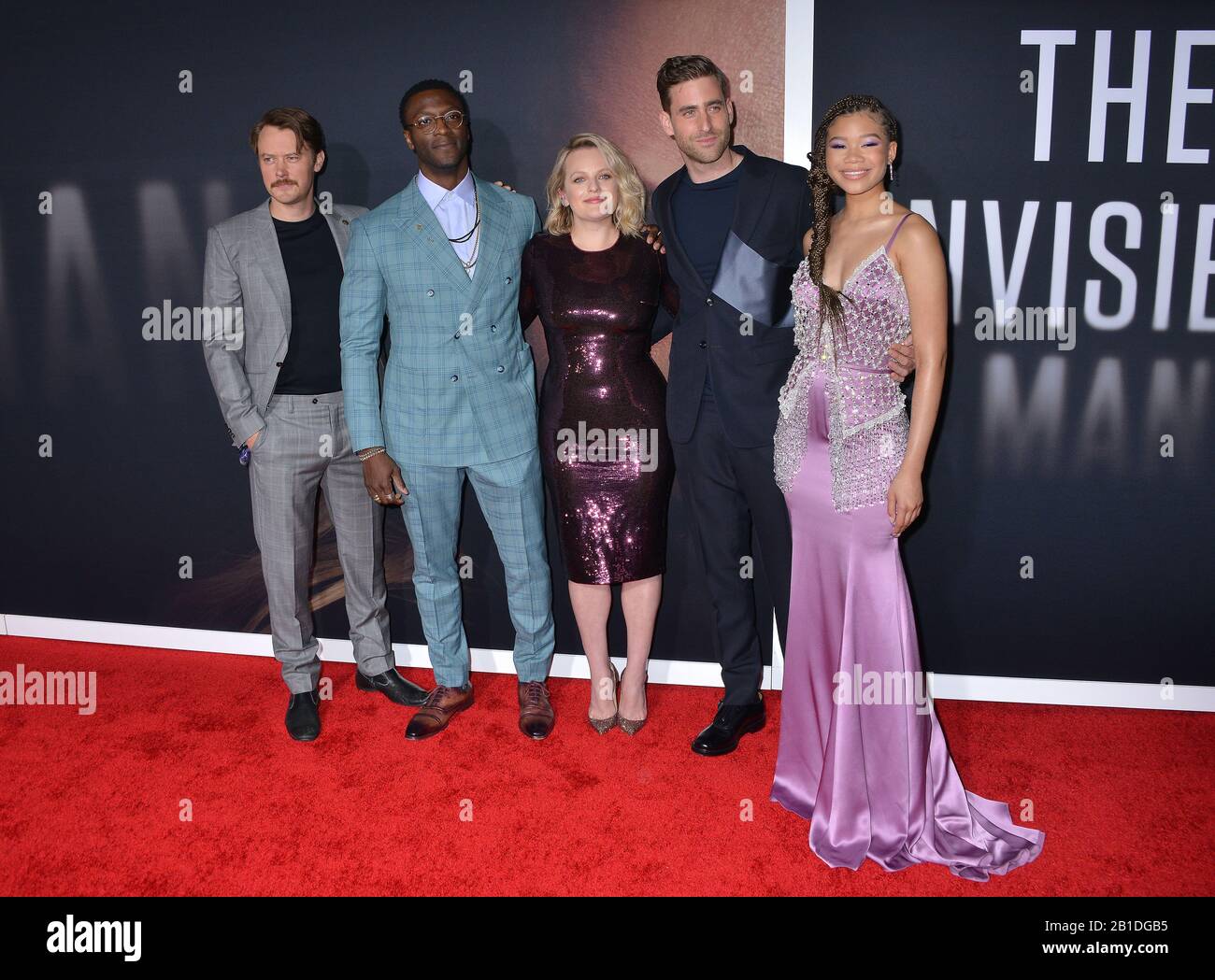 Los Angeles, USA. 25th Feb, 2020. Michael Dorman, Aldis Hodge ...