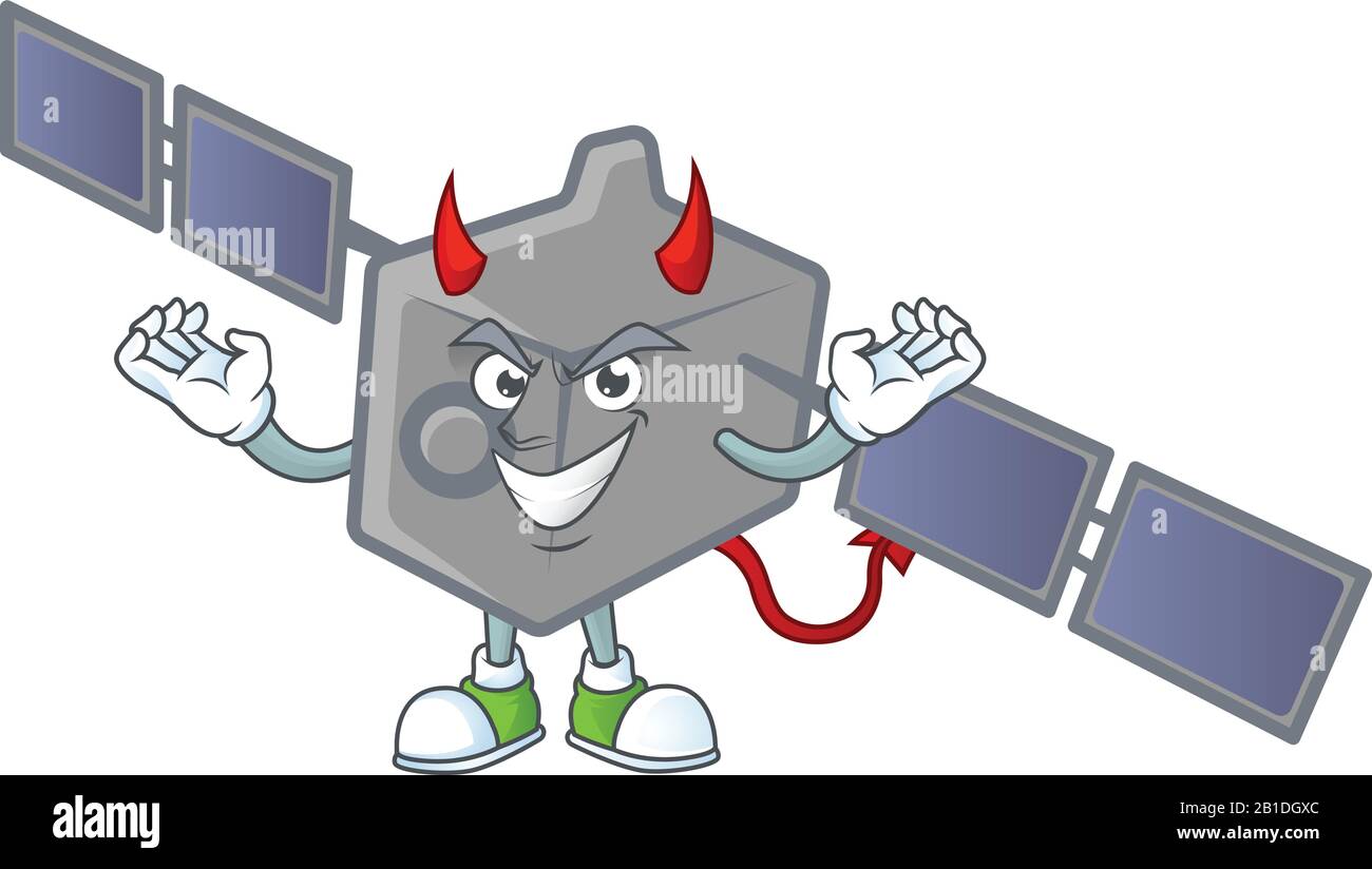 A cruel devil satellite network Cartoon character design Stock Vector ...