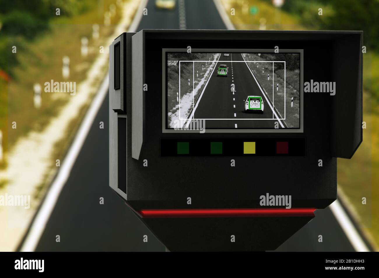 Traffic Vehicle Road Speed Control Recording Unit in Service 3D Image ...