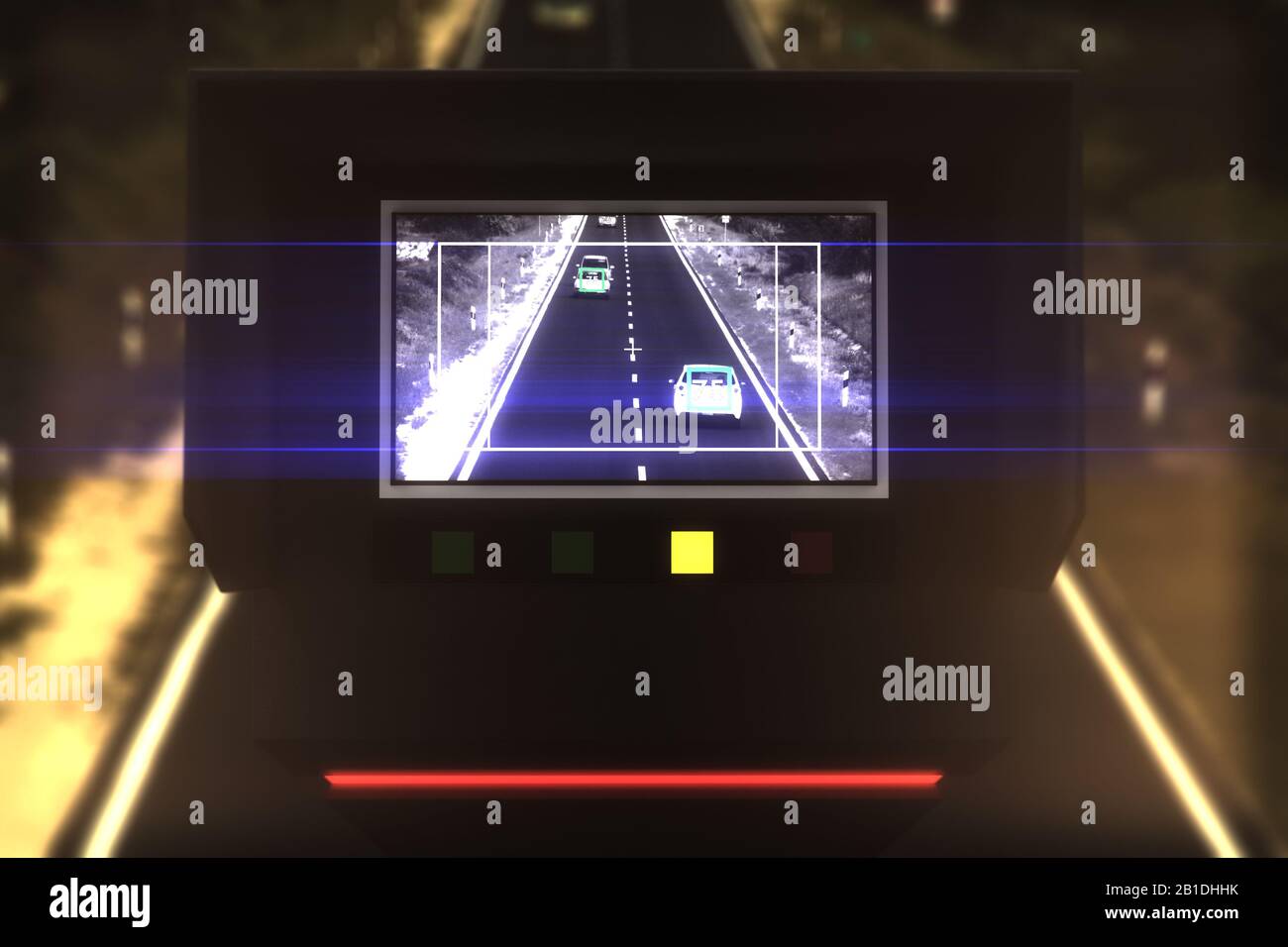 Traffic Vehicle Road Speed Control Recording Unit in Service 3D Image ...