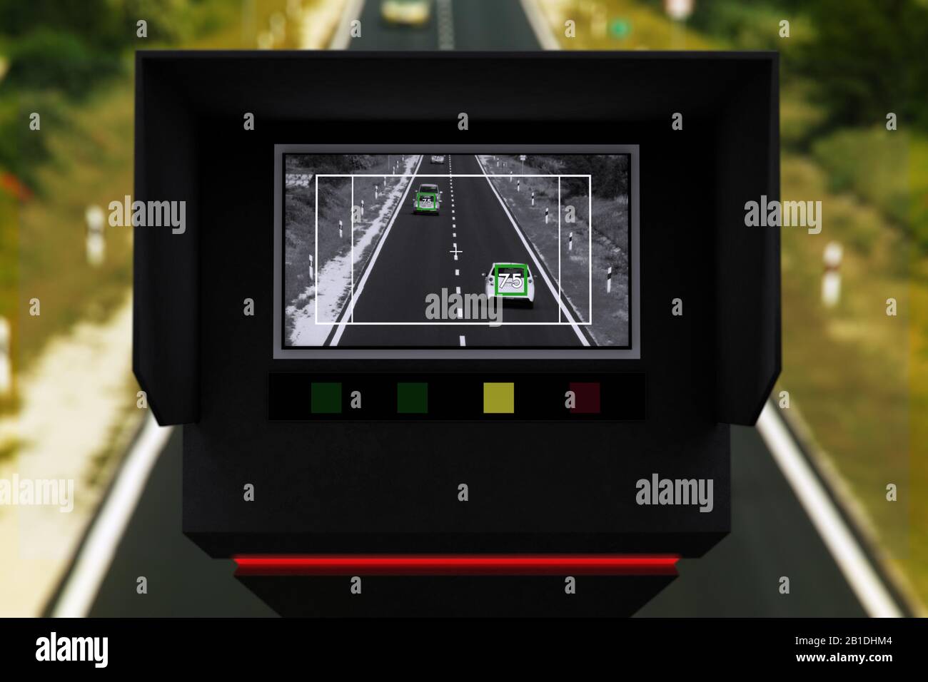 Traffic Vehicle Road Speed Control Recording Unit in Service 3D Image ...