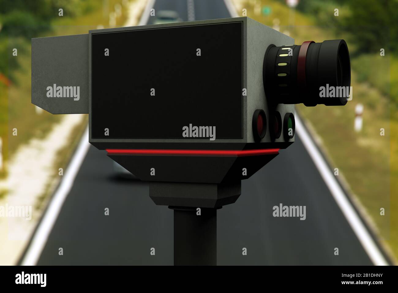 Traffic Vehicle Road Speed Control Recording Unit in Service 3D Image ...