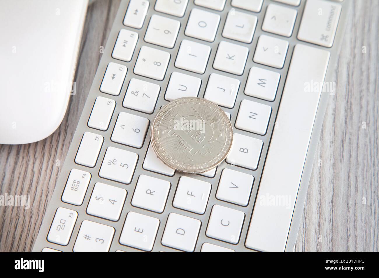 Bitcoin king of crypto currency on a computer background, Gold, Bronze ...