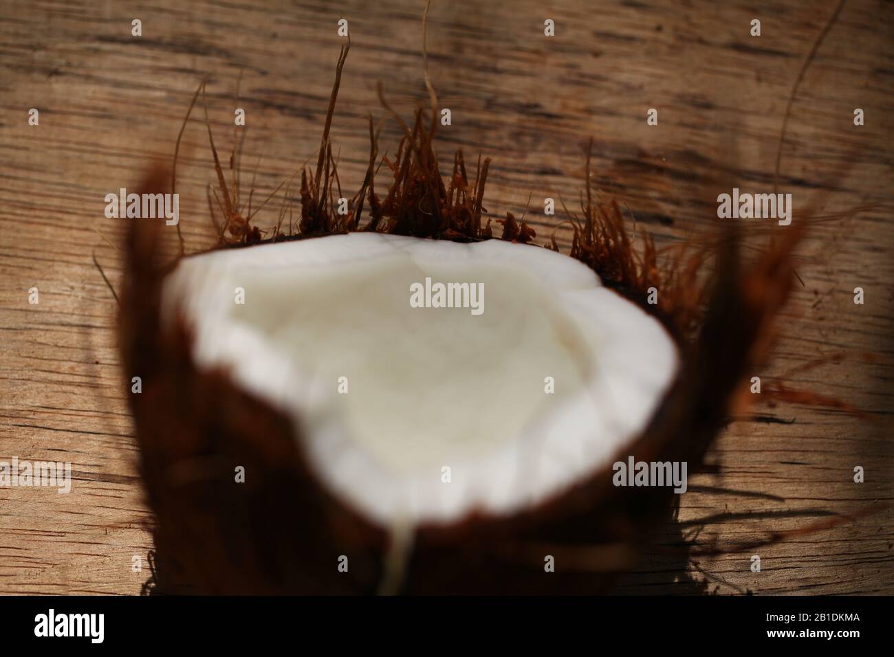 fresh chopped coconut with white tender flesh Stock Photo - Alamy