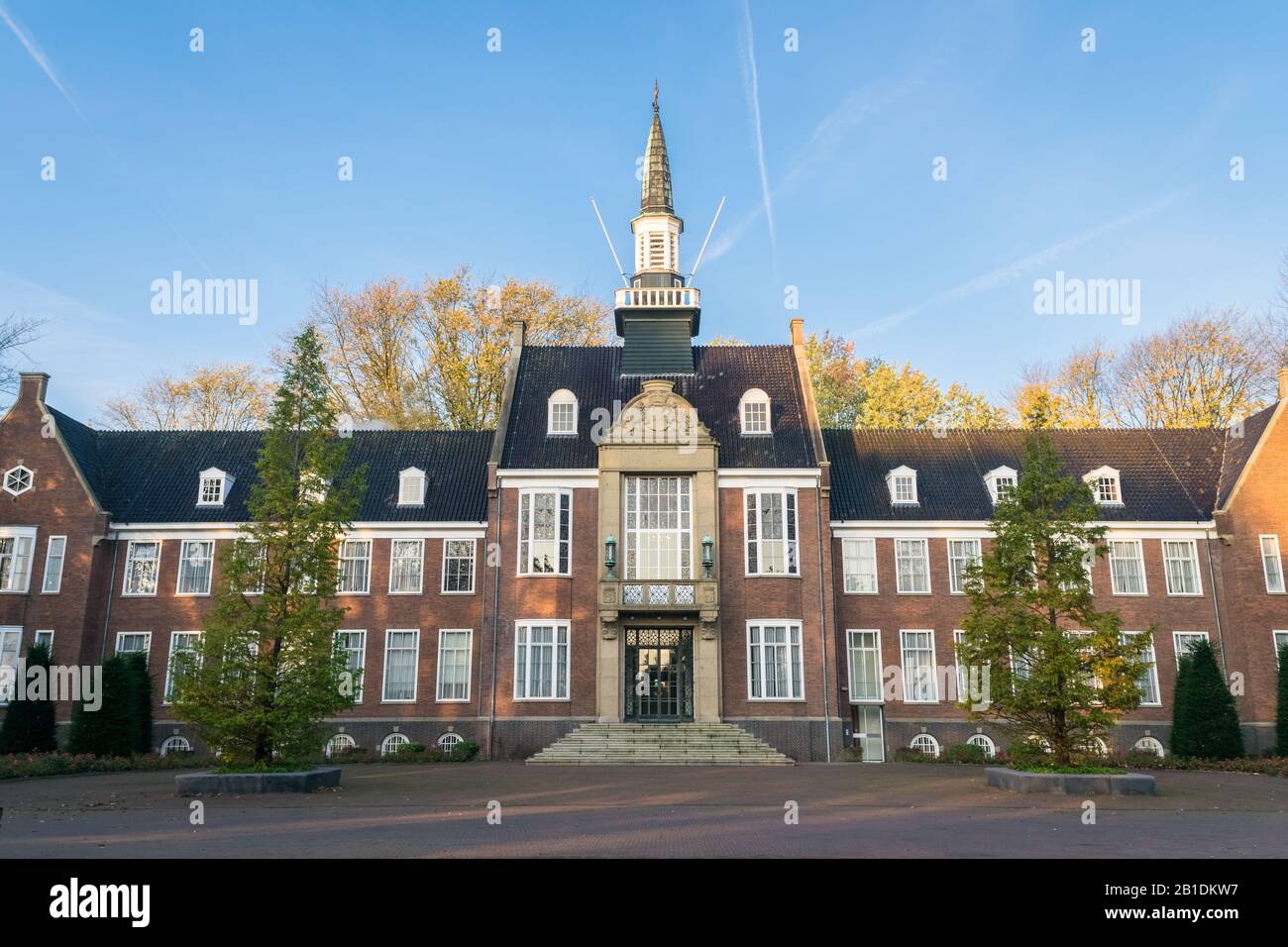 Beautiful architecture of old town hall in Alphen aan den Rijn, Holland ...